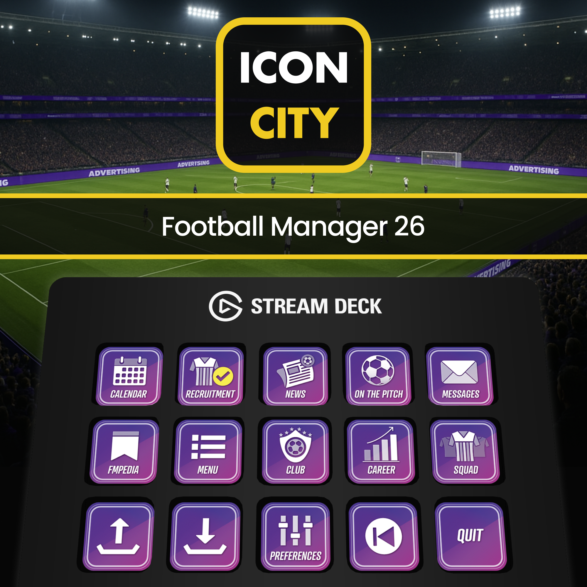 Football Manager 26 - 45 Icons and Profiles for Elgato Stream Deck ...
