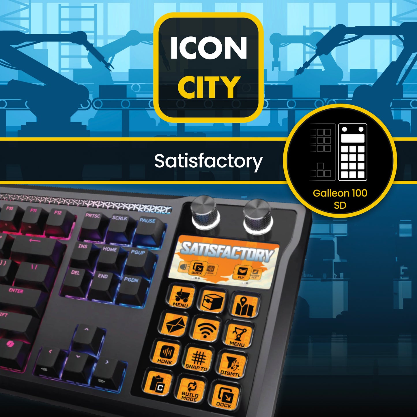 Satisfactory - For the Corsair Galleon 100 SD Keyboard - 60 Icons and ...