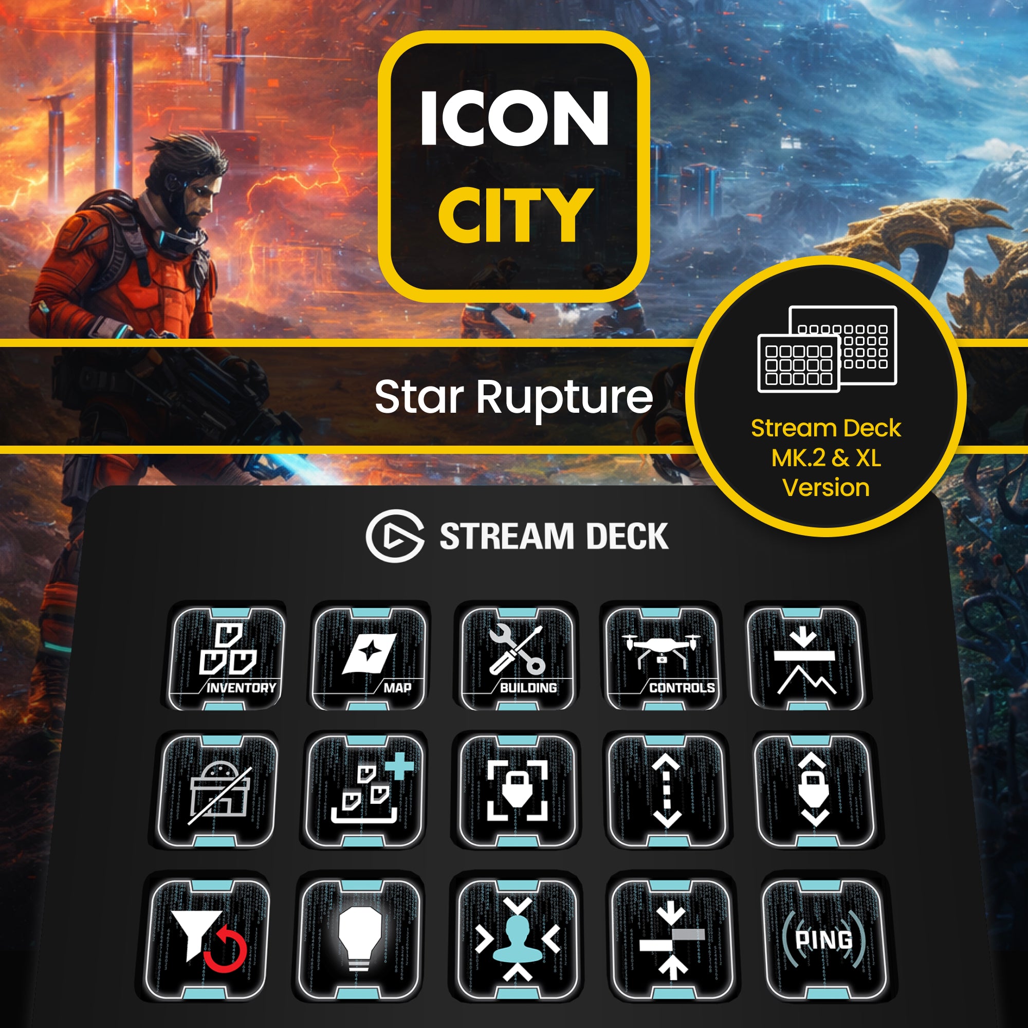 Star Rupture- 57 Icons and Profiles for Elgato Stream Deck Neo/15/32XL ...