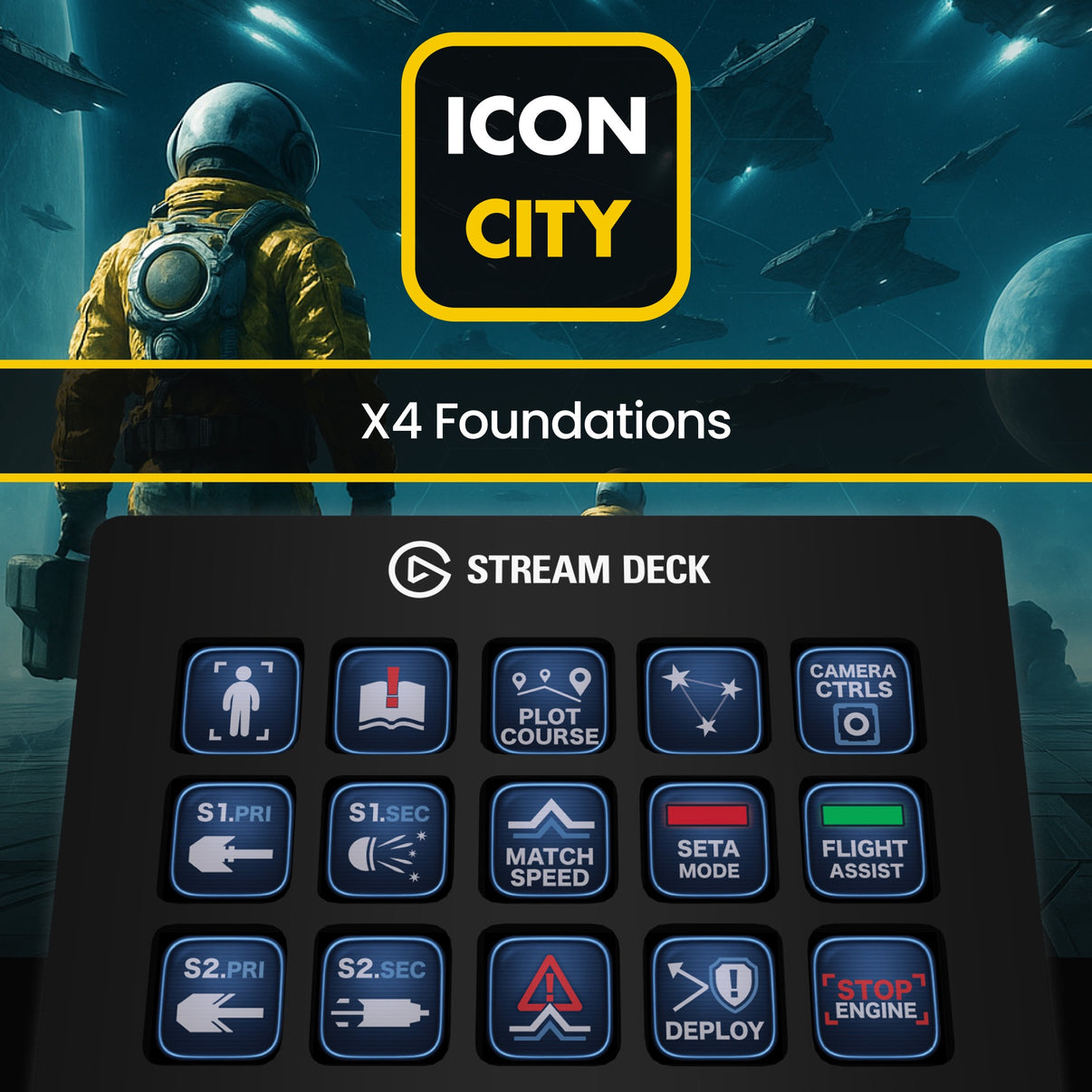 X4:Foundations - 127 Icons & Profiles for Elgato Stream Deck – iConCity.com