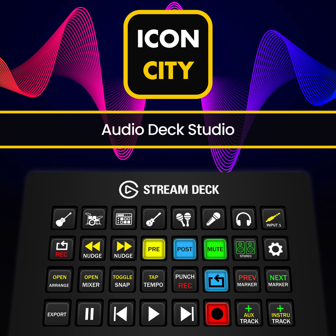 Audio Deck Studio - 224 Icons for Elgato Stream Deck – iConCity.com