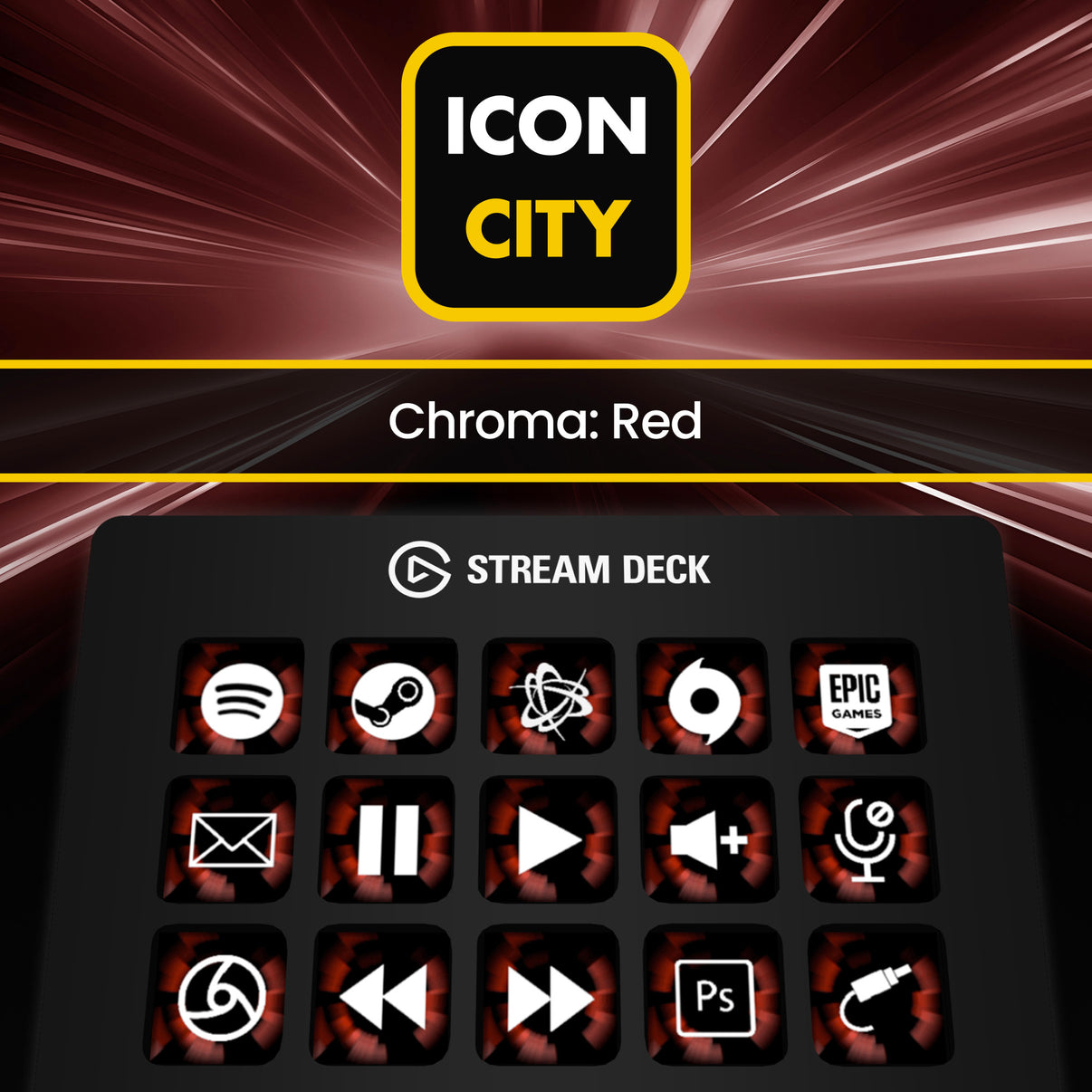 Chroma: Red - 50 Animated Icons for Elgato Stream Deck – iConCity.com