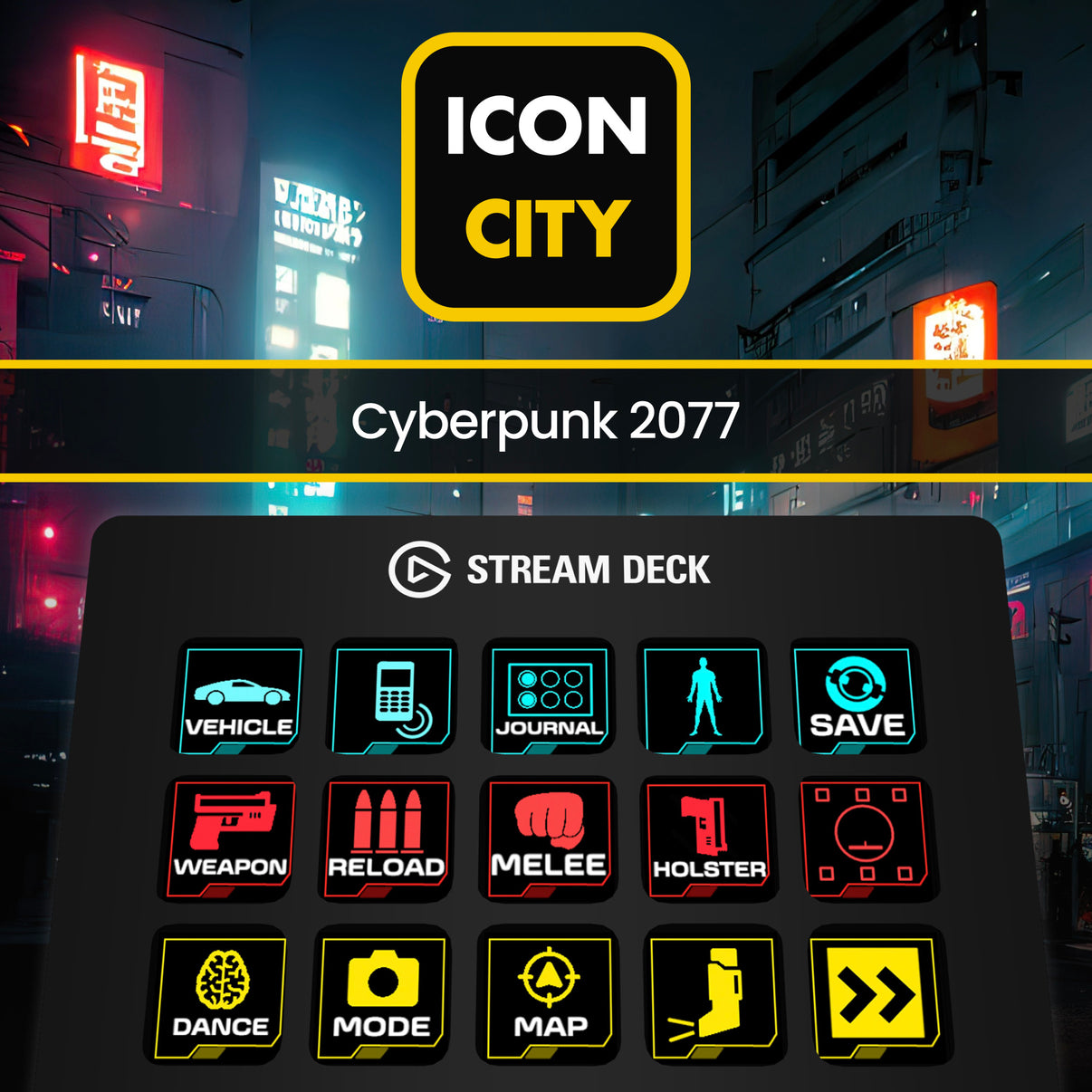 Cyberpunk 2077 - 81 Icons for Elgato Stream Deck – iConCity.com