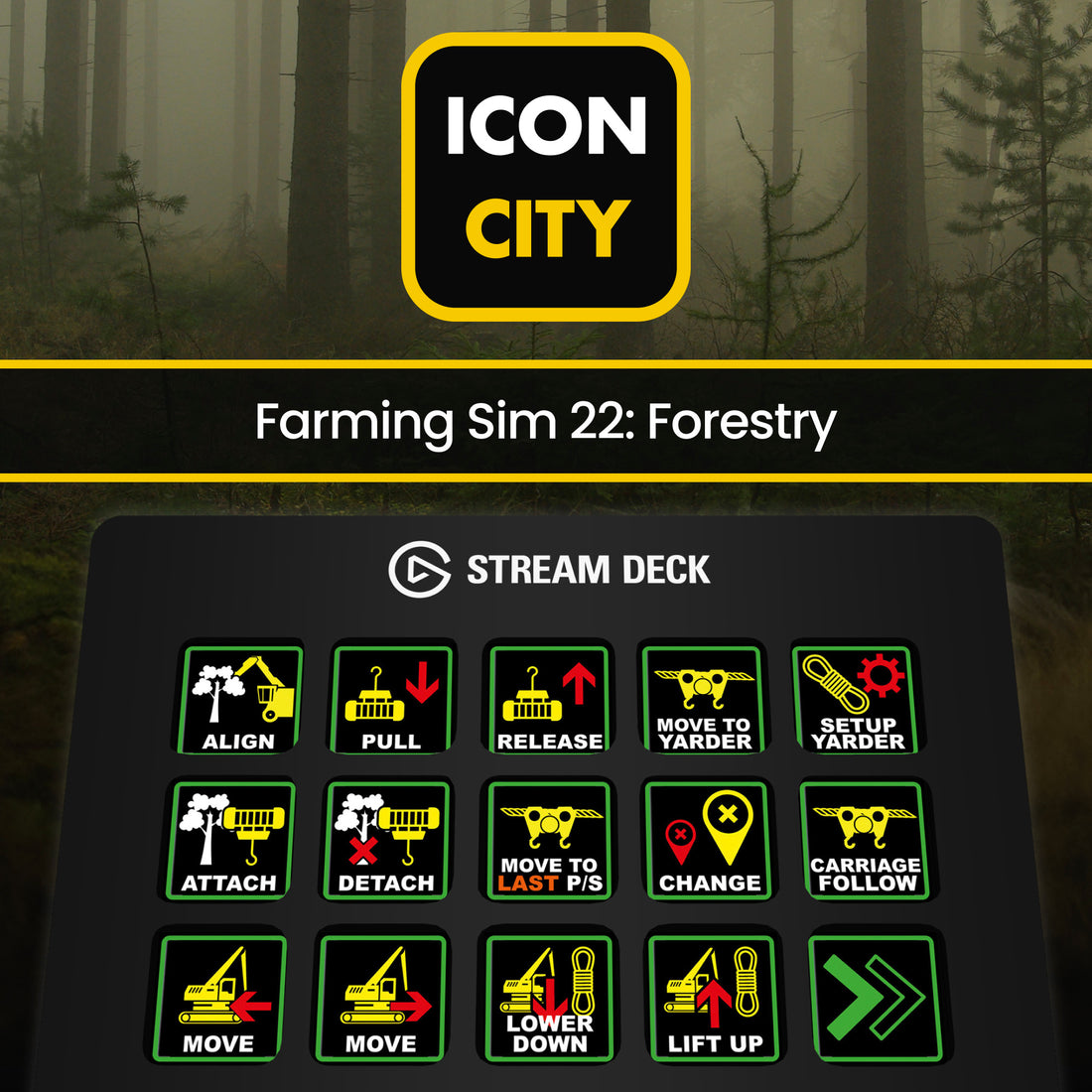 Farming Sim 22: Forestry - 19 Icons for Elgato Stream Deck – iConCity.com