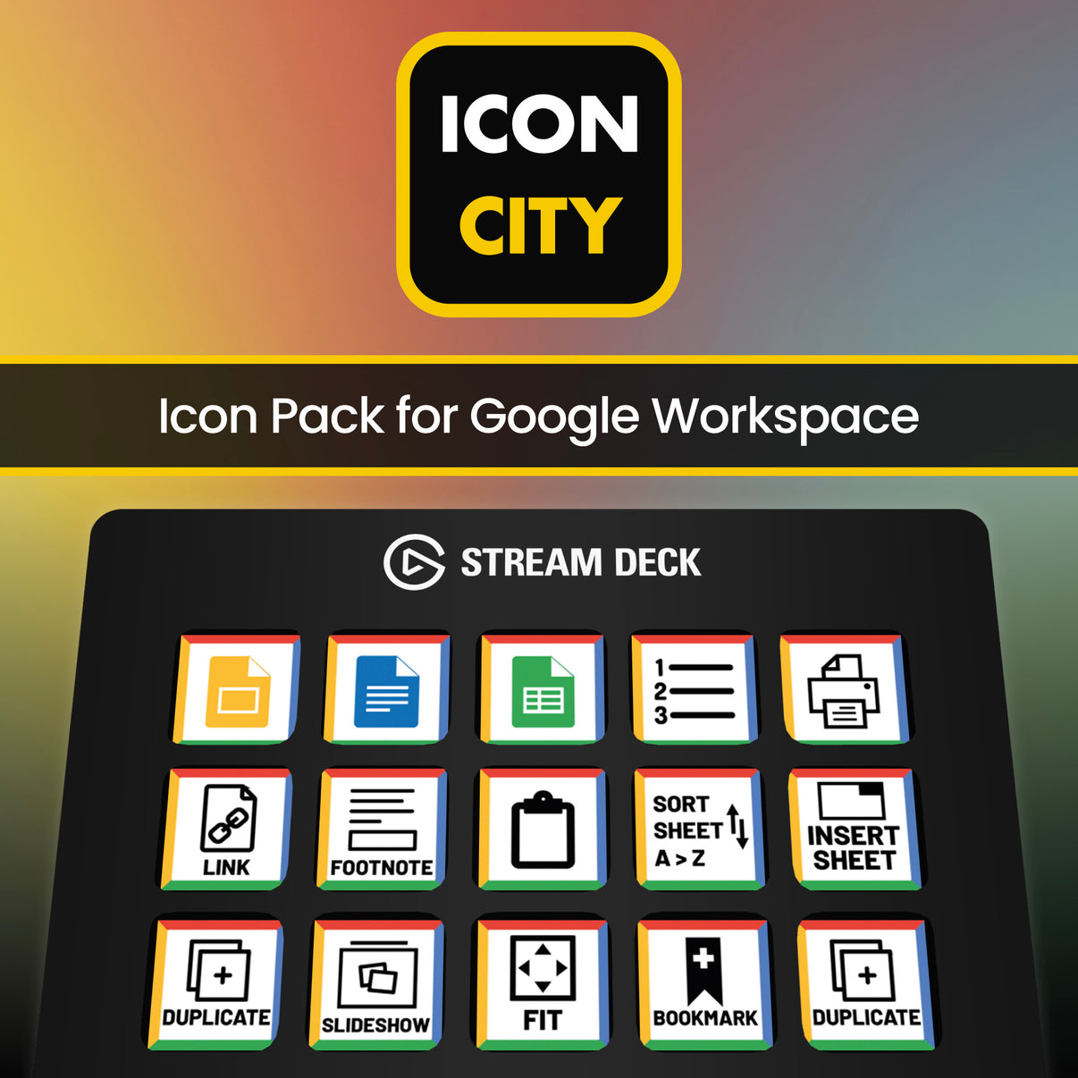 Icon Pack for Google Workspace - 142 Icons for Elgato Stream Deck ...
