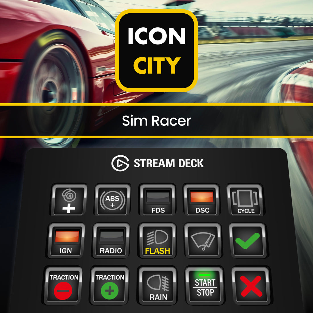 Sim Racer - 70 Icons for Elgato Stream Deck – iConCity.com