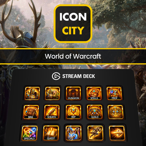 World of Warcraft - 150 Icons for Elgato Stream Deck 15 & 32 key ...