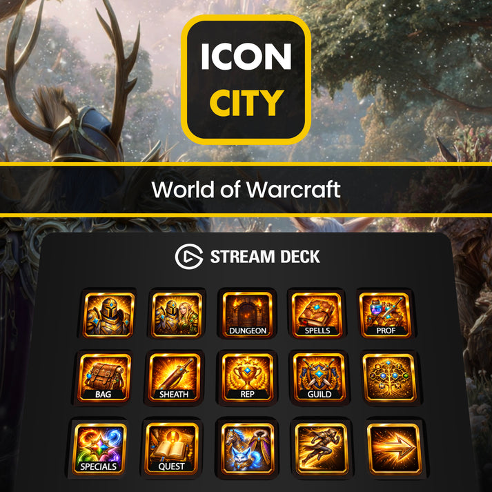World of Warcraft - 150 Icons for Elgato Stream Deck 15 & 32 key ...